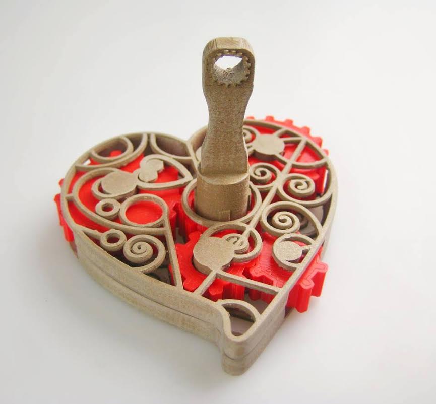 Mother s Day Gift Idea 3D Print This Amazing Geared Heart Pendant 