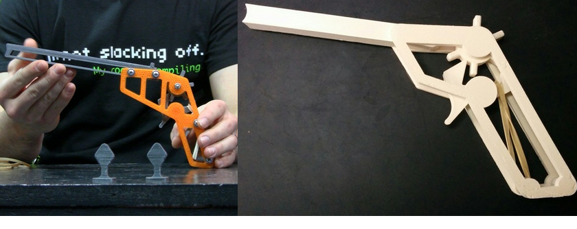 Thingiverse Users 3D Print and Modify the Rubber Band Gun — With and ...