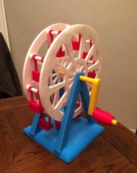 High School Student 3D Prints Incredible Hand Cranked Ferris Wheel ...