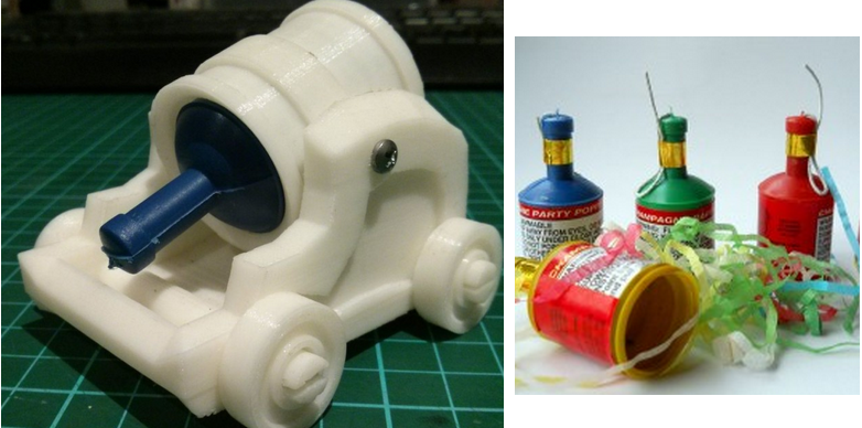 3D Printed Mini-Cannon Uses Party Poppers to Fire BBs - 3DPrint.com ...