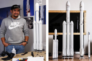 First Time 3D Printing User Creates Highly Detailed Models of SpaceX ...