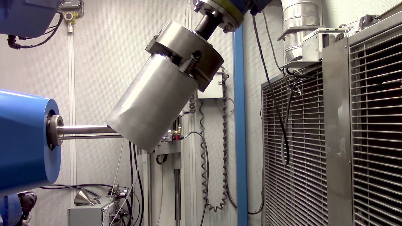 Cold spray of a permanent magnet to the inside surface of a cylinder ...