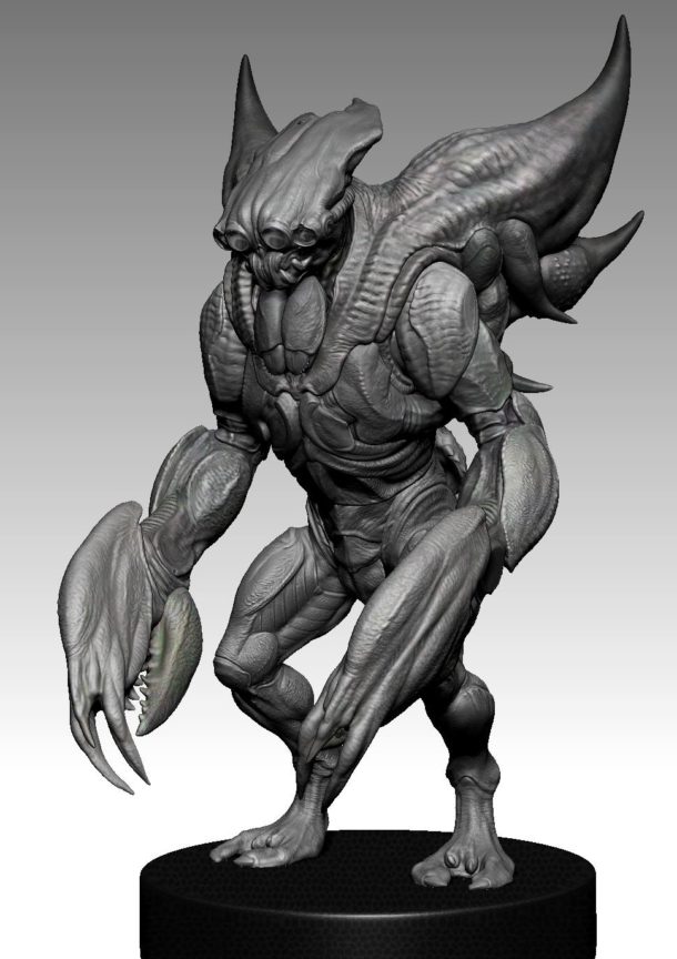 Sculpted in Virtual Reality and Brought to Life in 3D Print, Monster ...