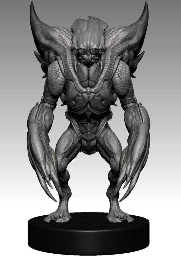 Sculpted in Virtual Reality and Brought to Life in 3D Print, Monster ...
