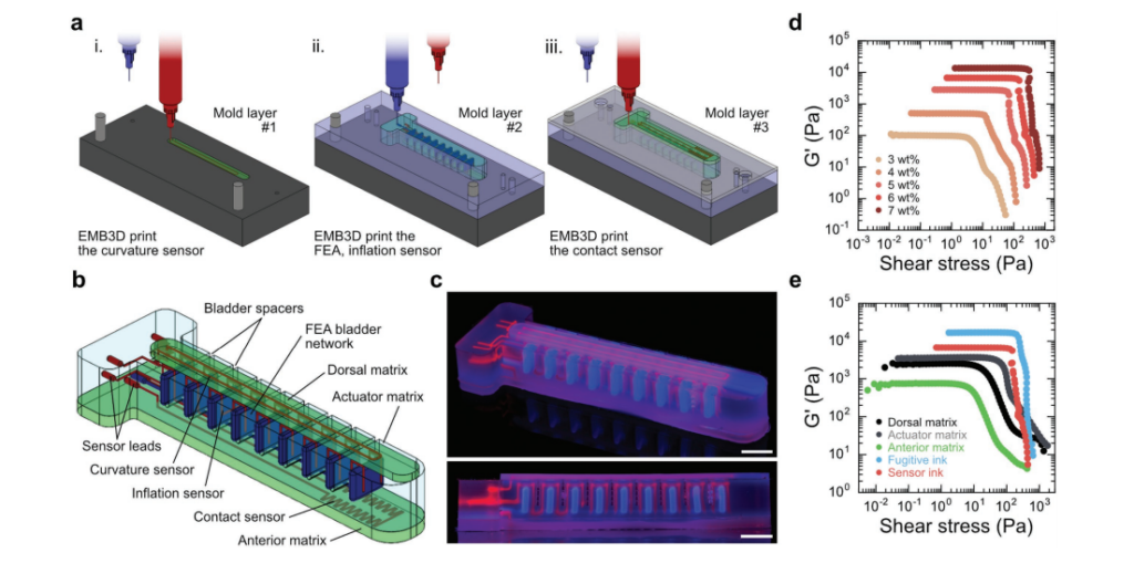 Somatosensitive Actuators Integrated into Soft Robotics via 3D Printing ...
